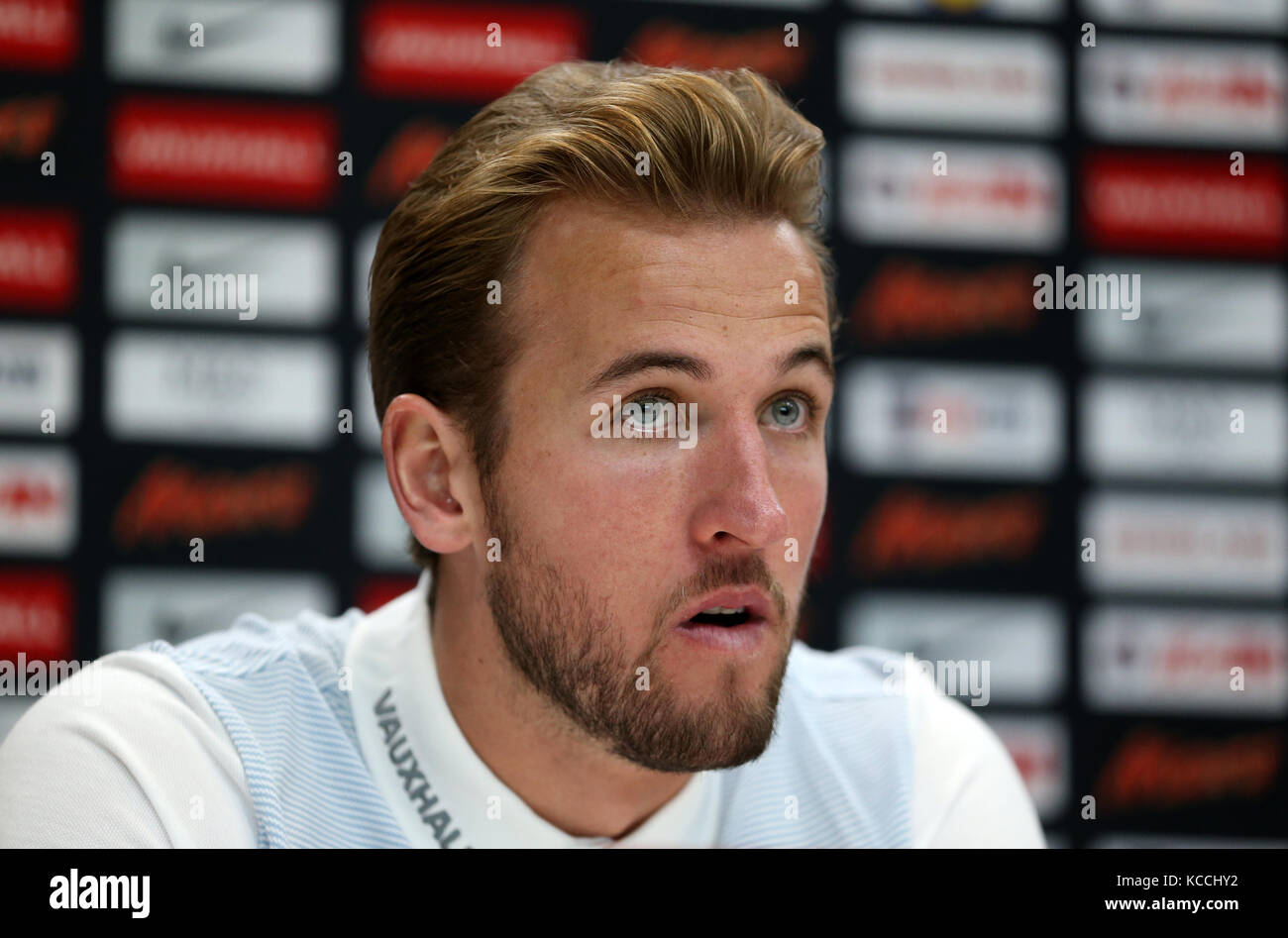 England's Harry Kane during the training session at Enfield Training ...