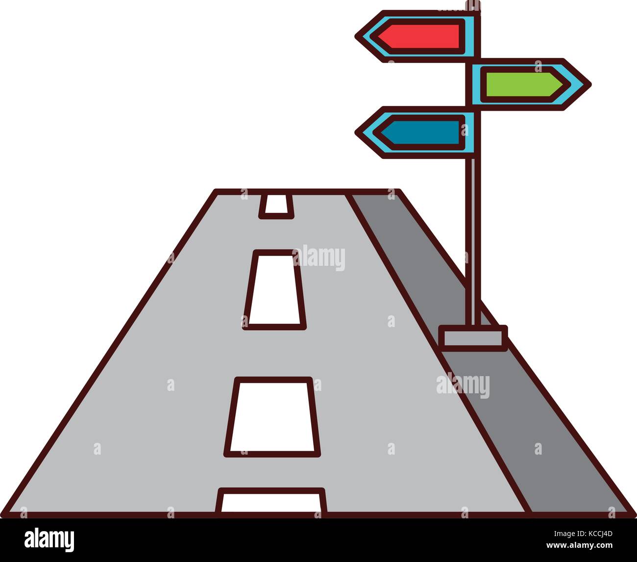 navigation concept road with sign traffic Stock Vector Image & Art - Alamy