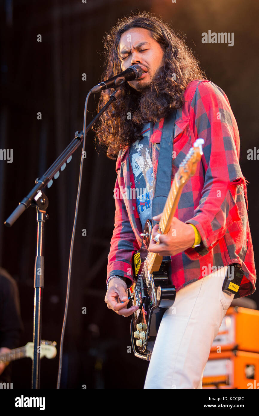 The Australian rock band The Temper Trap performs a live concert at the ...
