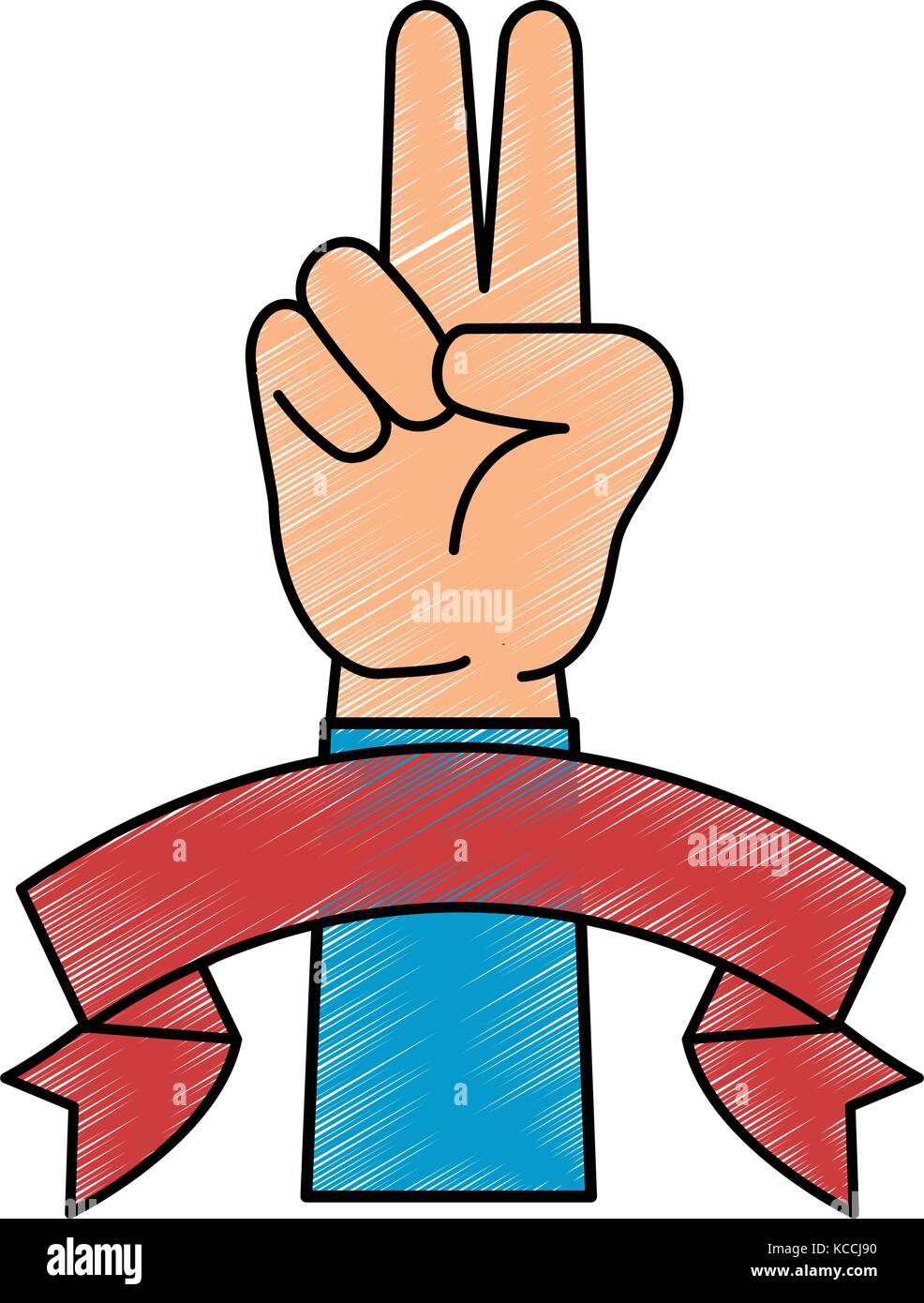 peace and love hand symbol vector illustration design Stock Vector ...