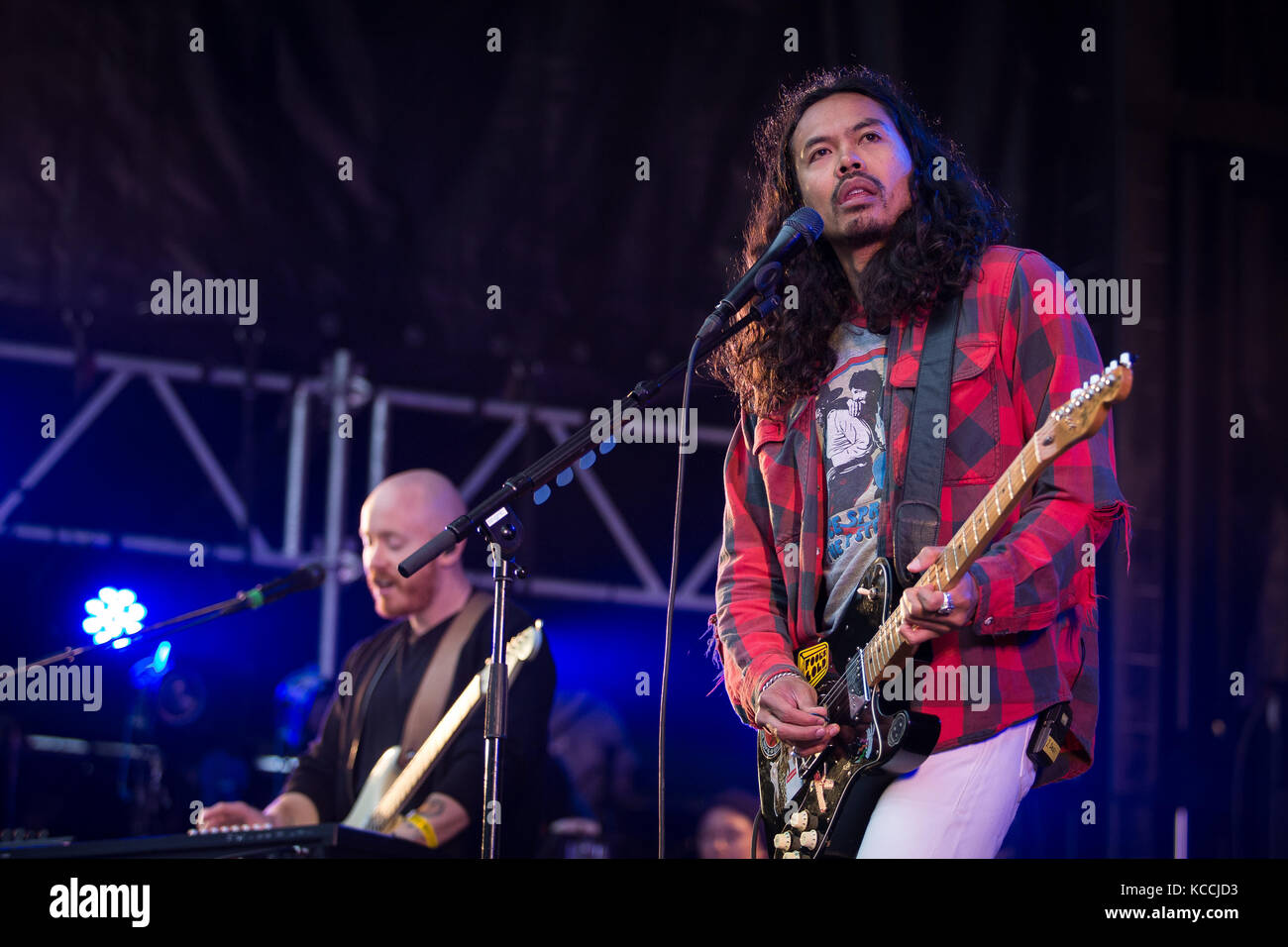 The Australian rock band The Temper Trap performs a live concert at the ...