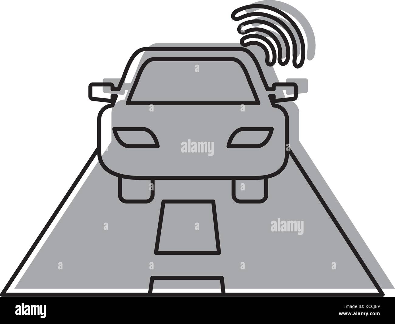 navigation gps signal street car transportation Stock Vector Image ...
