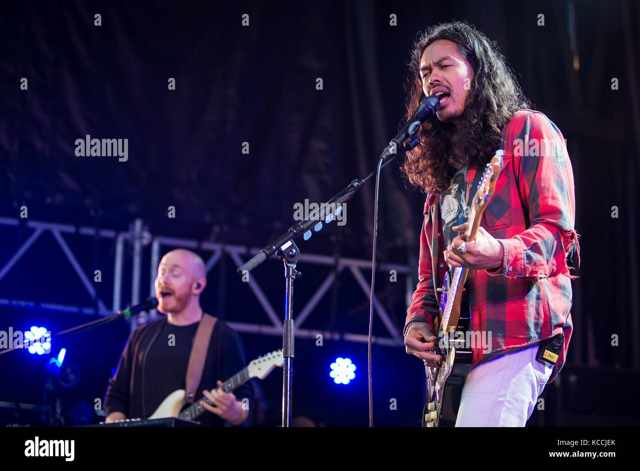 The Australian rock band The Temper Trap performs a live concert at the ...