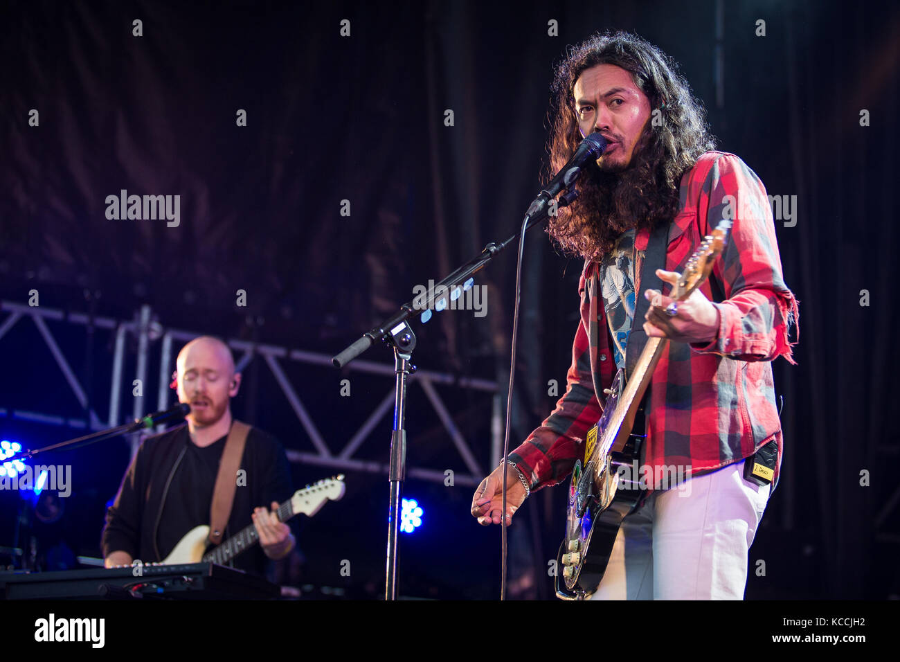 The Australian rock band The Temper Trap performs a live concert at the ...