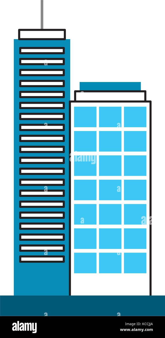 buildings city landscape business center view with location navigation ...