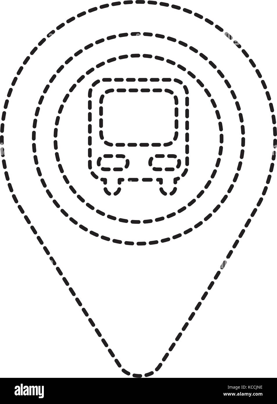 map pointer with symbol bus station for location Stock Vector Image & Art - Alamy