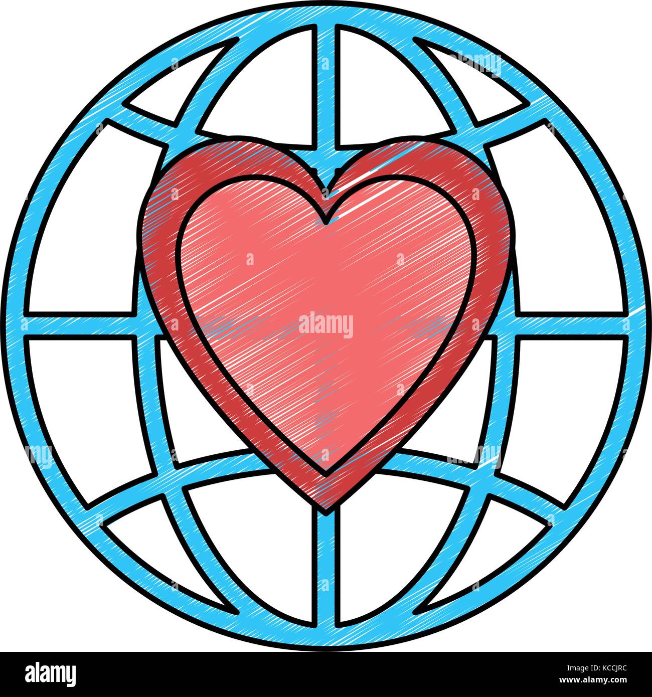 planet with heart icon vector illustration design Stock Vector Image ...