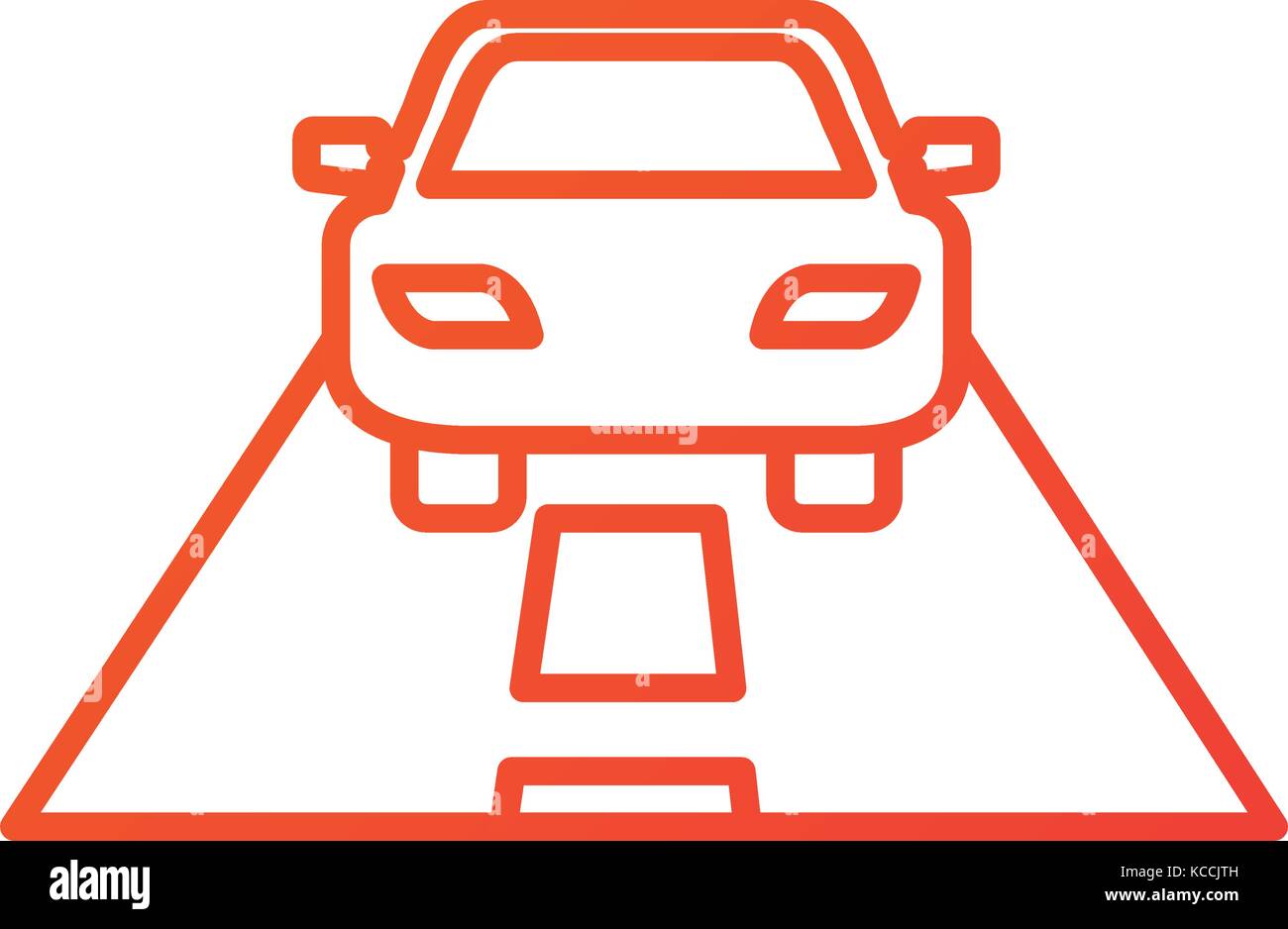 cartoon car on the road traffic navigation concept Stock Vector Image ...