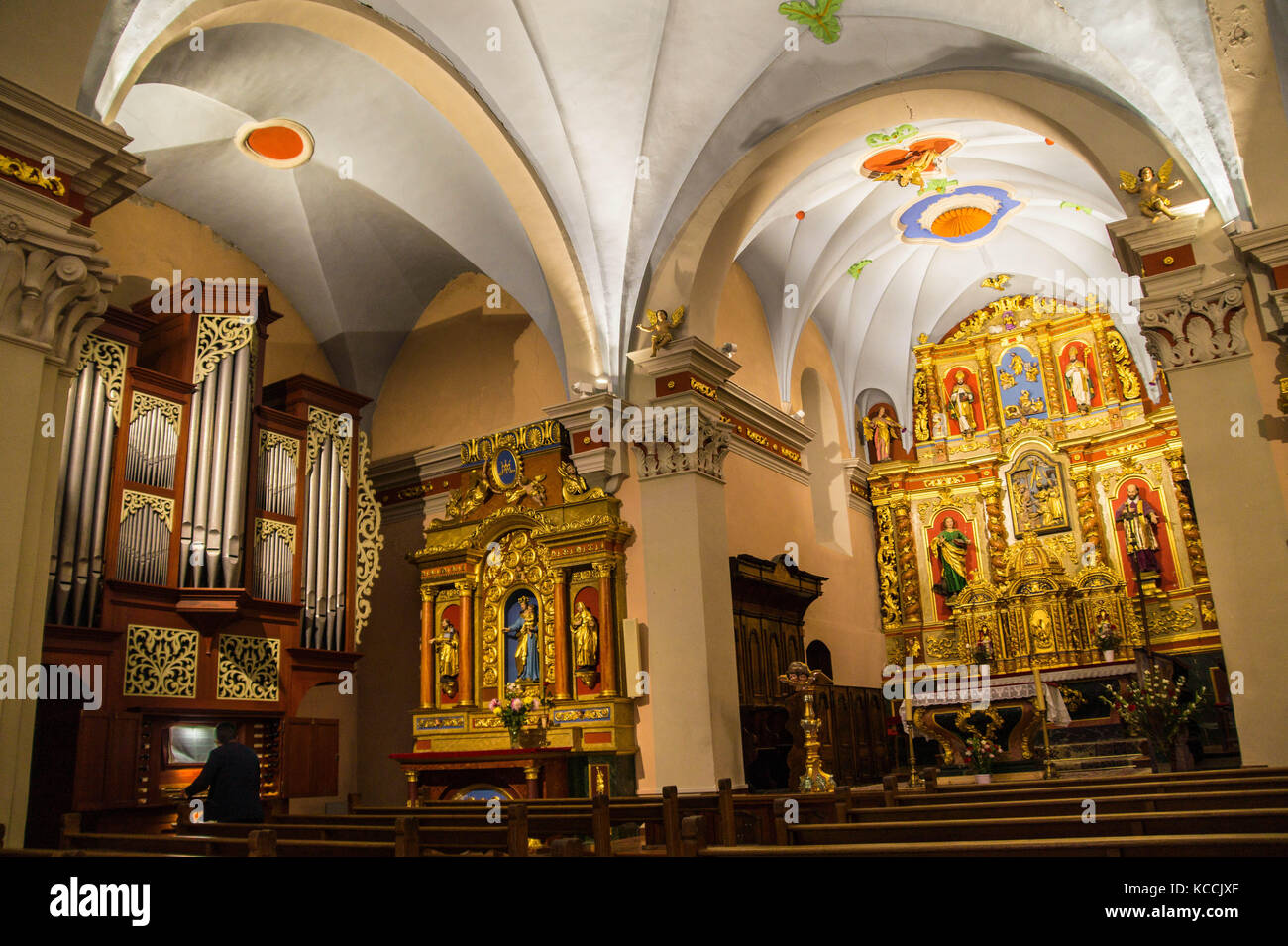 interior of the baroque church Stock Photo - Alamy