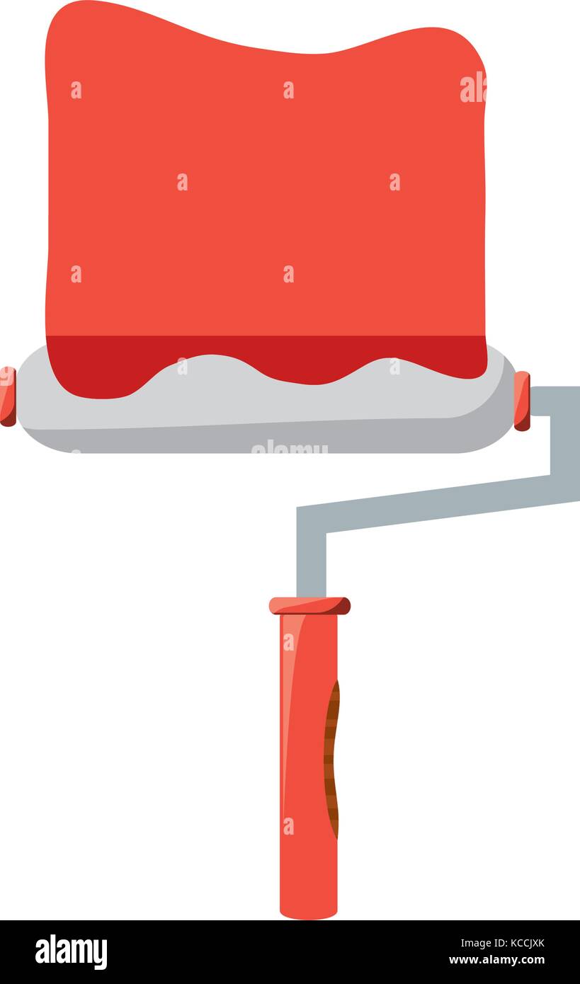 paint roller icon over white background vector illustration Stock ...