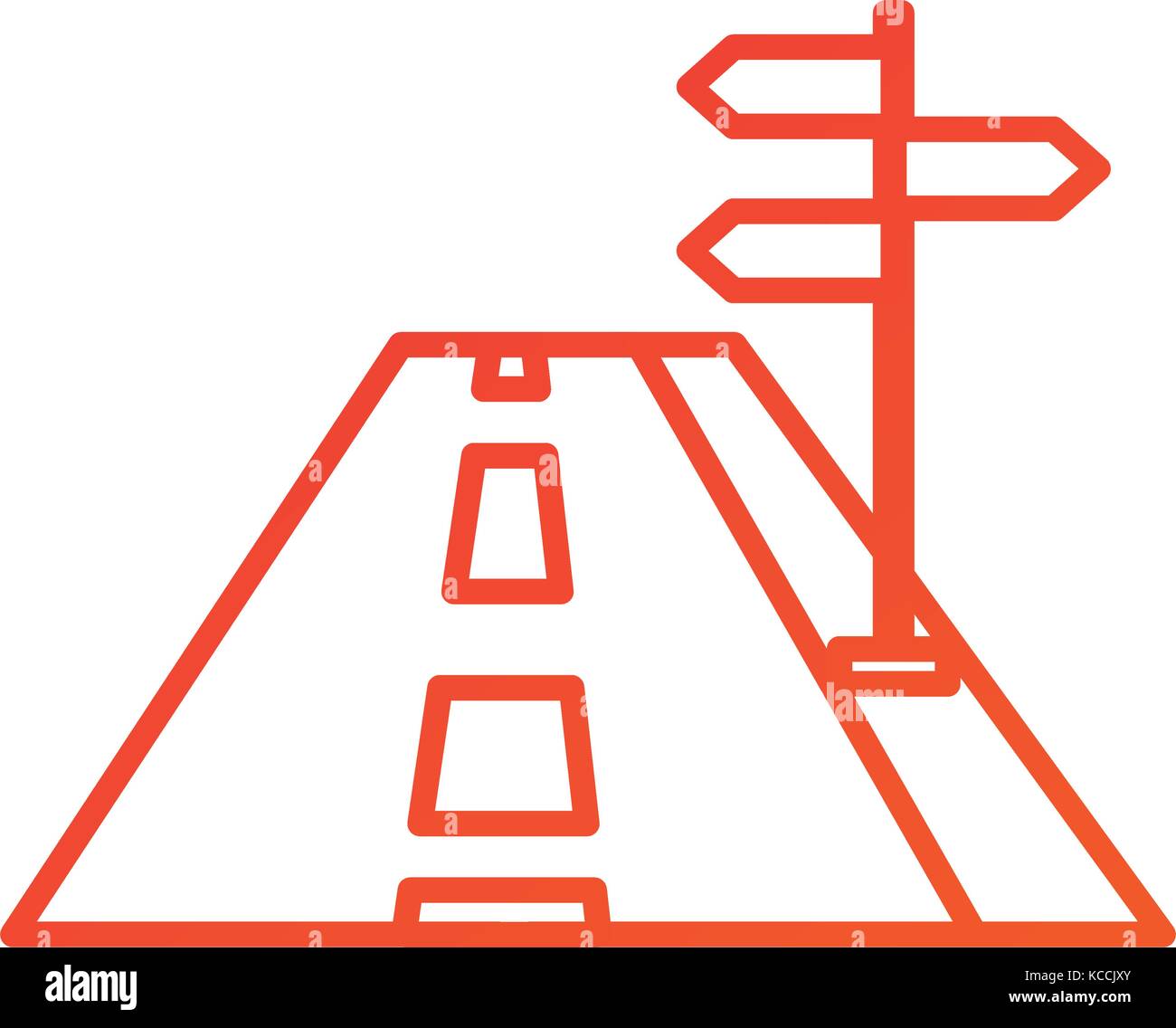 navigation concept road with sign traffic Stock Vector Image & Art - Alamy