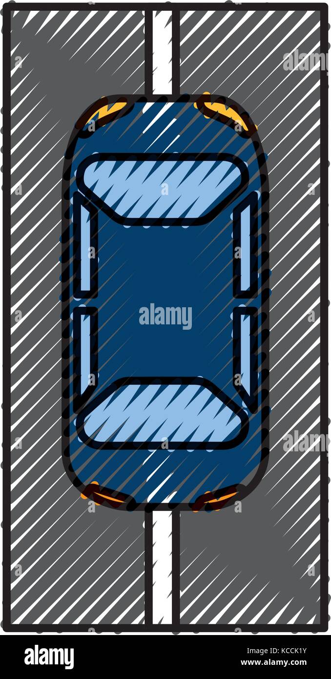 cartoon car on the road traffic navigation concept Stock Vector Image ...