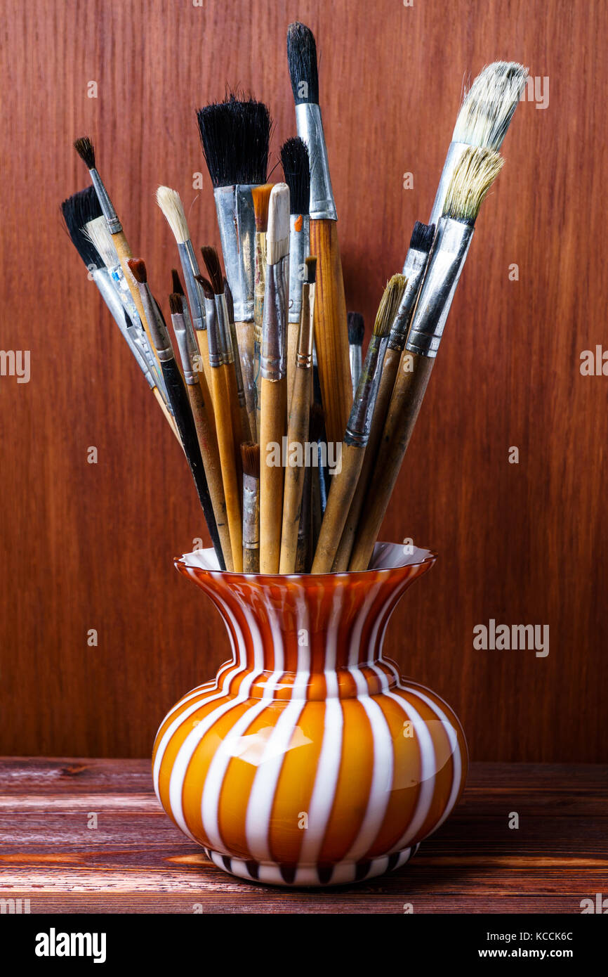 Dirty Artist Paint Brush