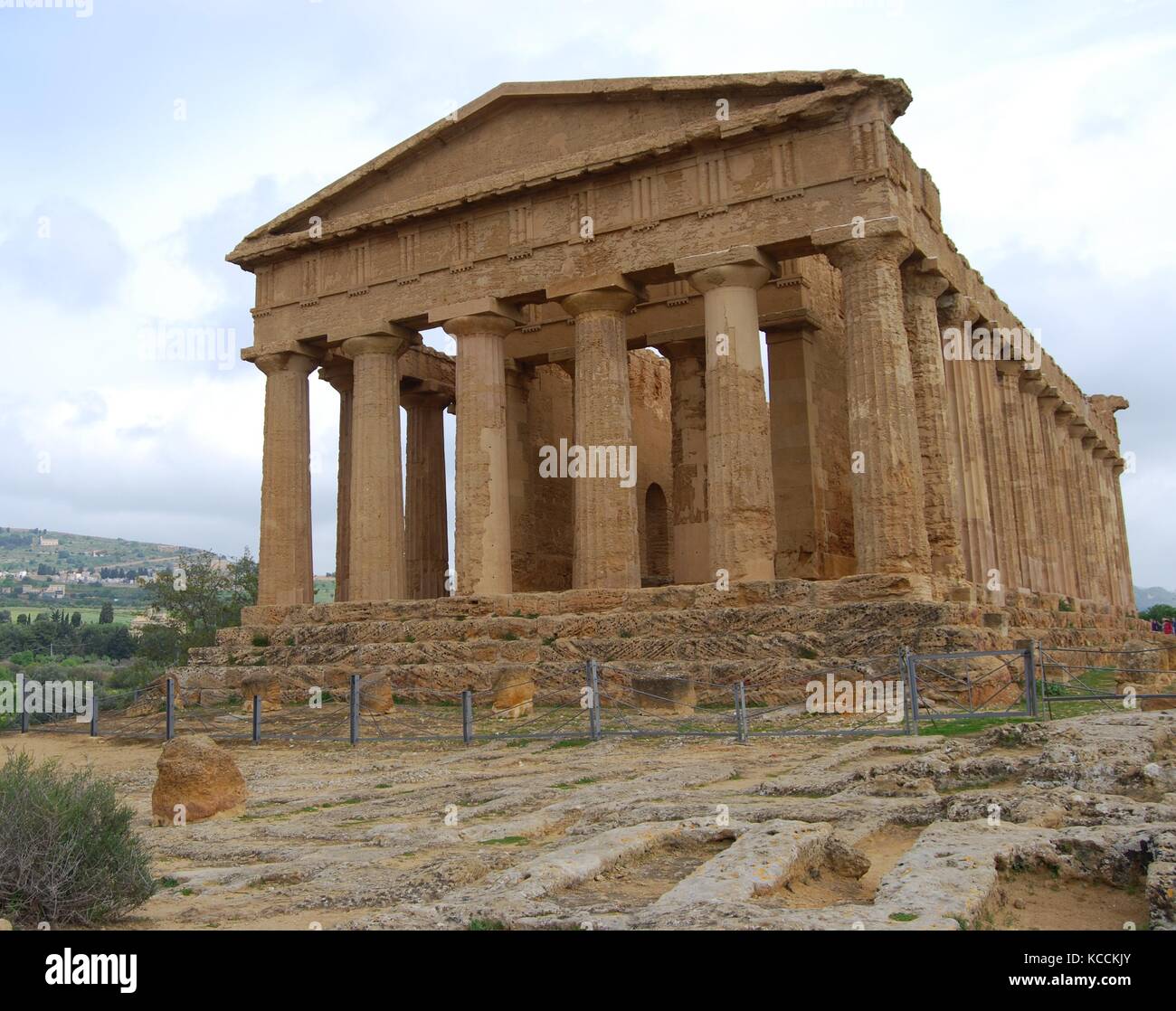 Valle dei Templi. Archaeological Park in Agrigento. Ancient Greek ...