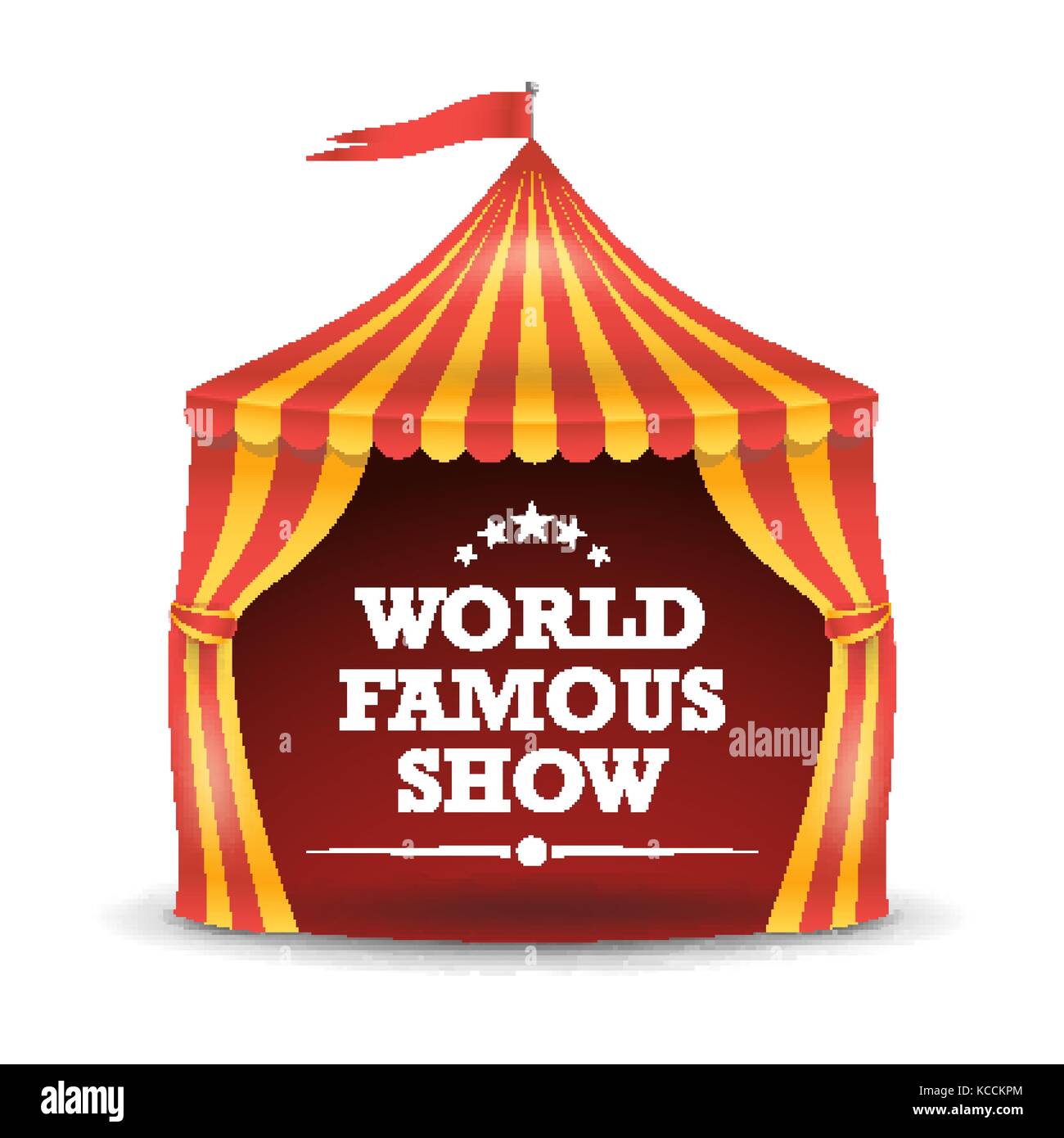 Circus Tent Isolated Vector. Red And Yellow Stripes. Big Top Circus ...