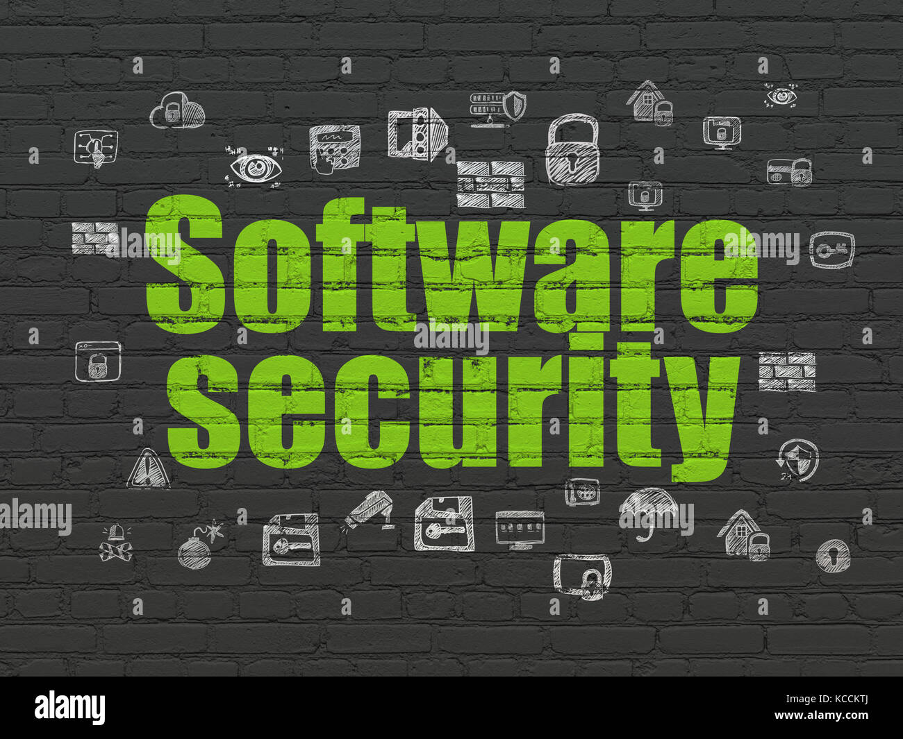 Safety concept: Software Security on wall background Stock Photo - Alamy