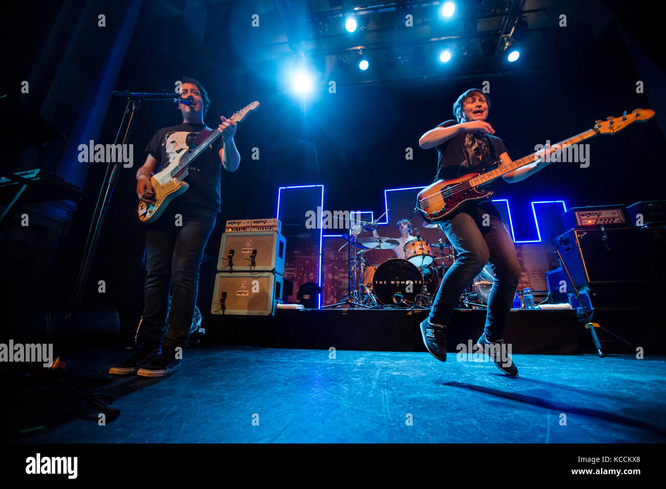 The Wombats, the English indie rock band, performs a live concert at ...