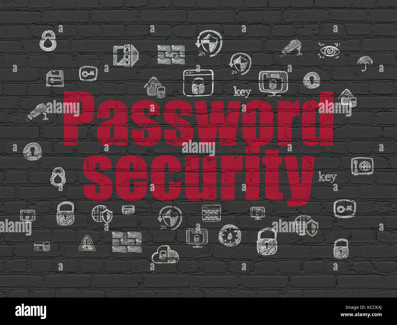 Safety concept: Password Security on wall background Stock Photo - Alamy