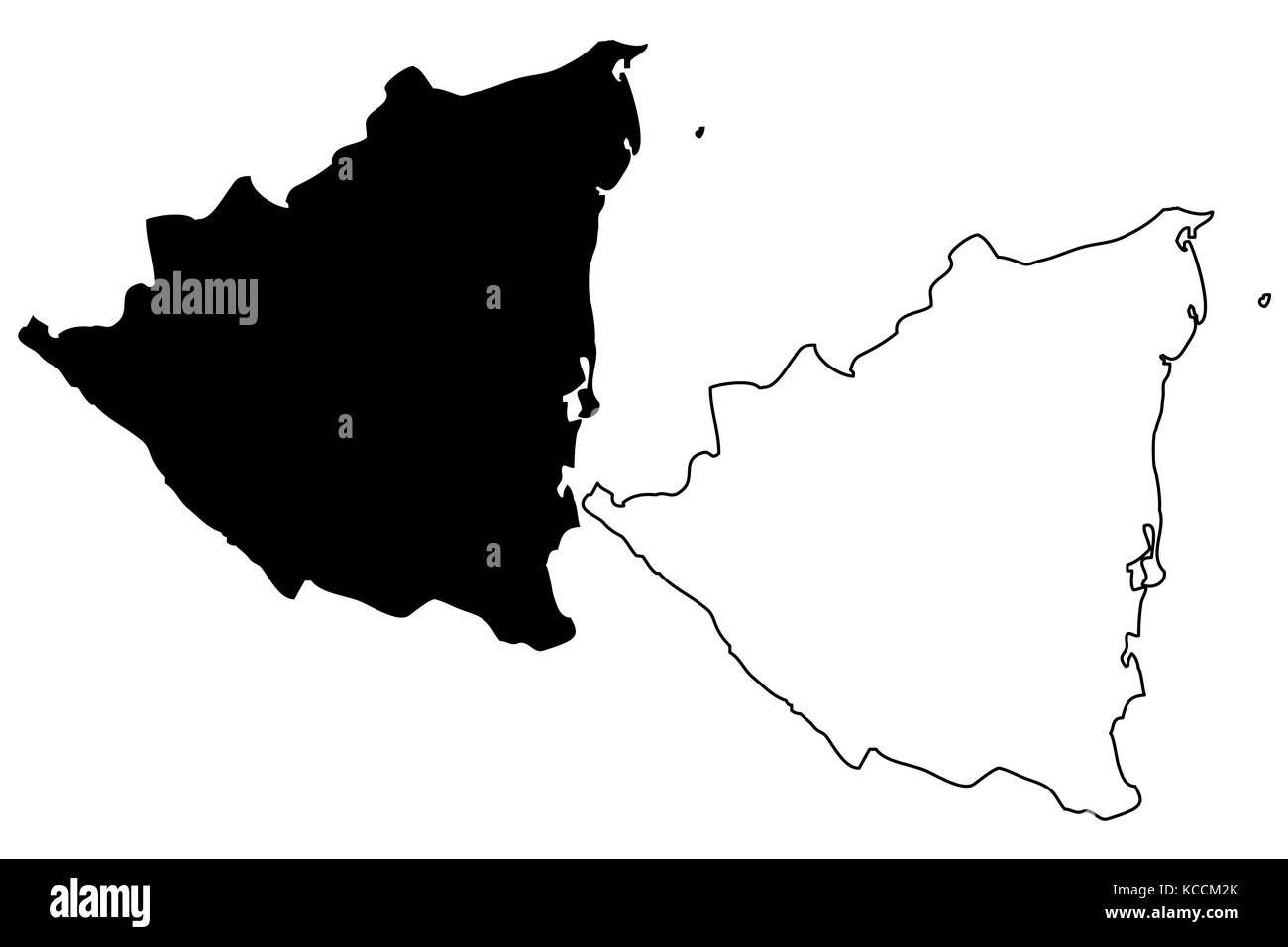 Nicaragua map vector illustration, scribble sketch Nicaragua Stock ...