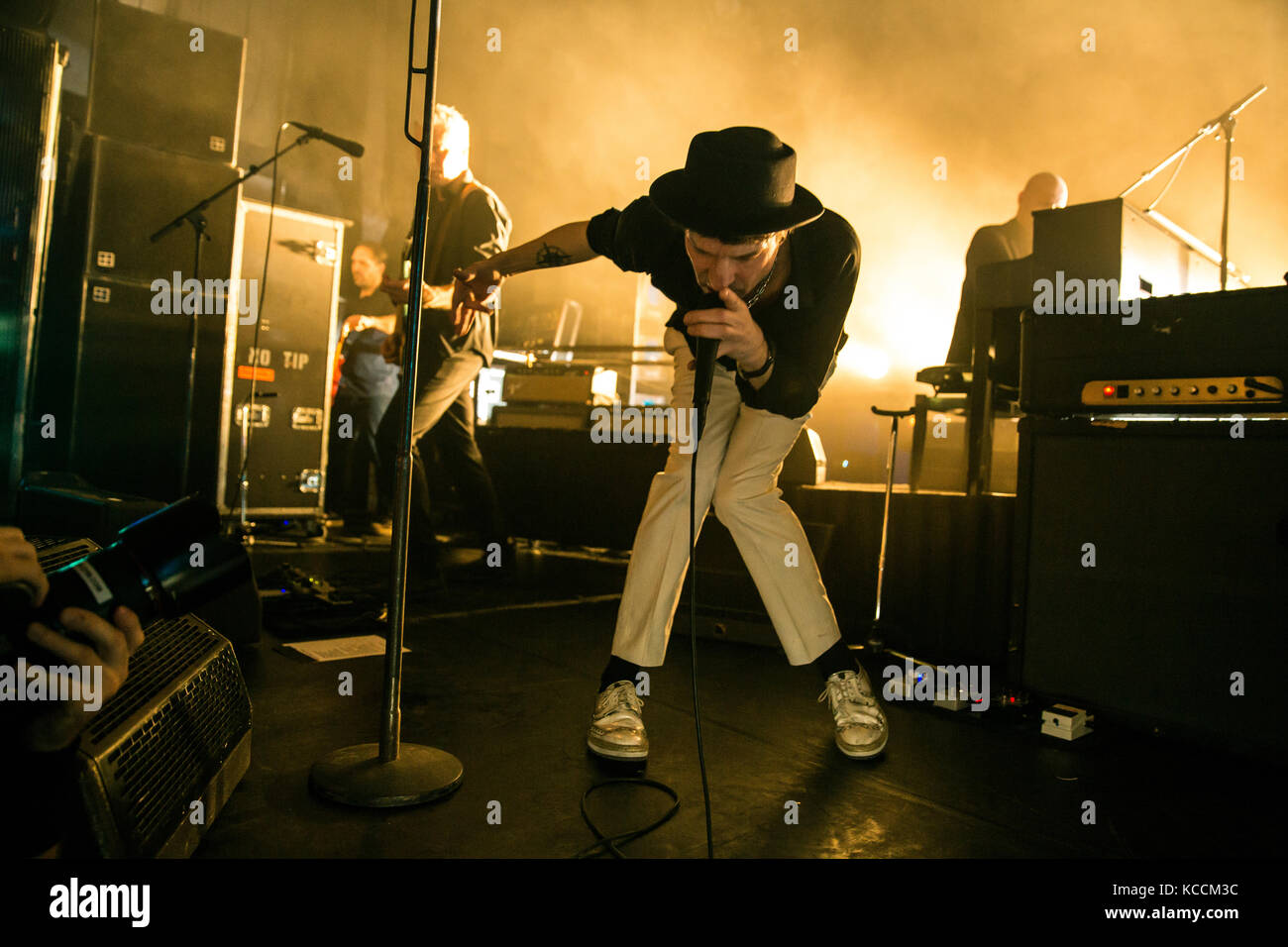 The Swedish singer, songwriter and rock musician Thåström performs a ...