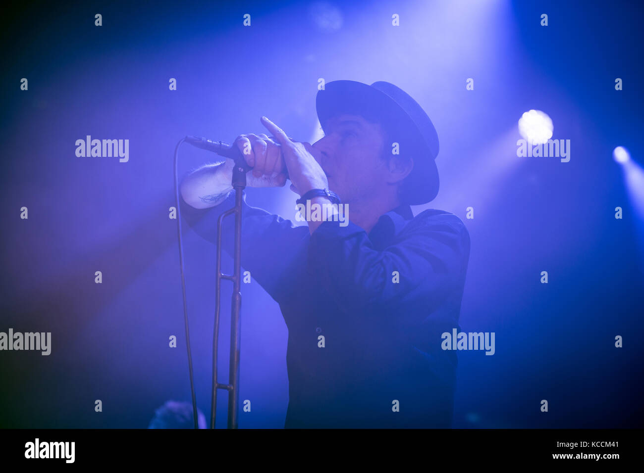 The Swedish singer, songwriter and rock musician Thåström performs a ...