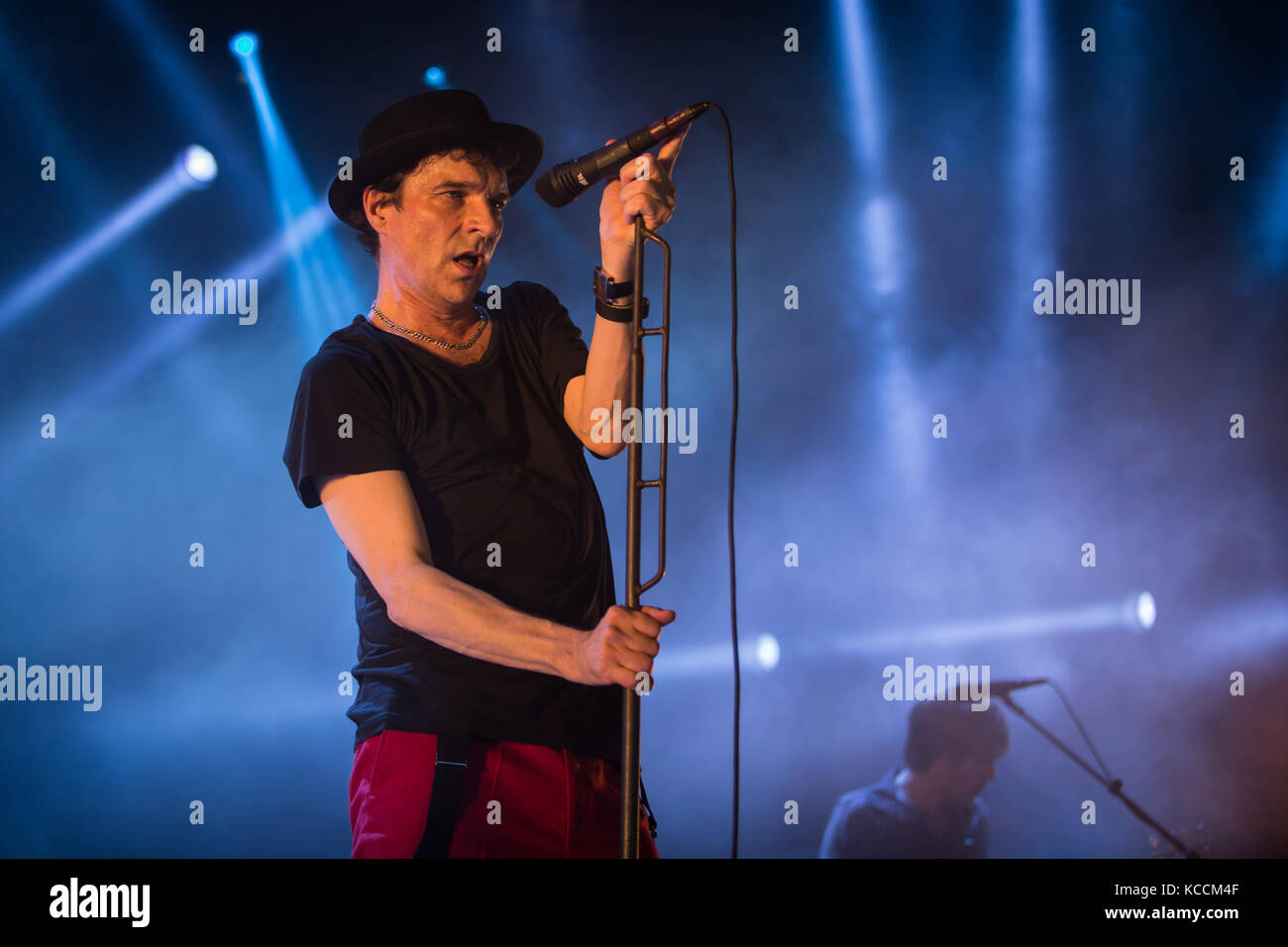 The Swedish singer, songwriter and rock musician Thåström performs a ...