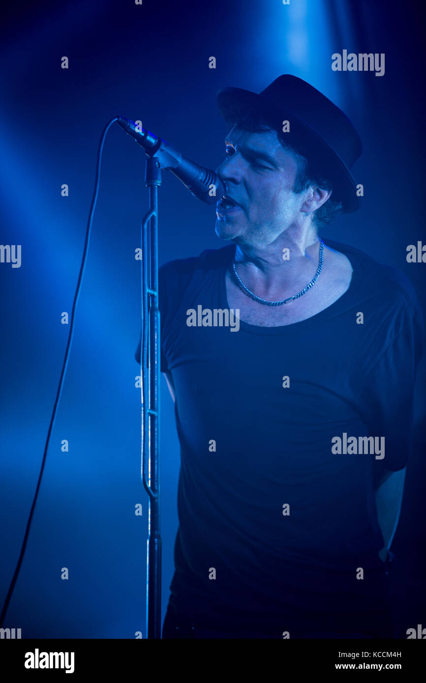 The Swedish singer, songwriter and rock musician Thåström performs a ...