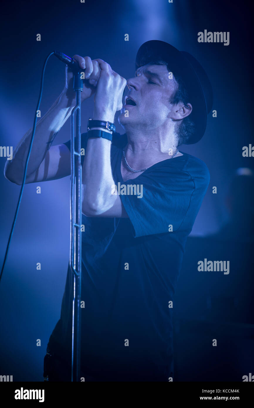 The Swedish singer, songwriter and rock musician Thåström performs a ...