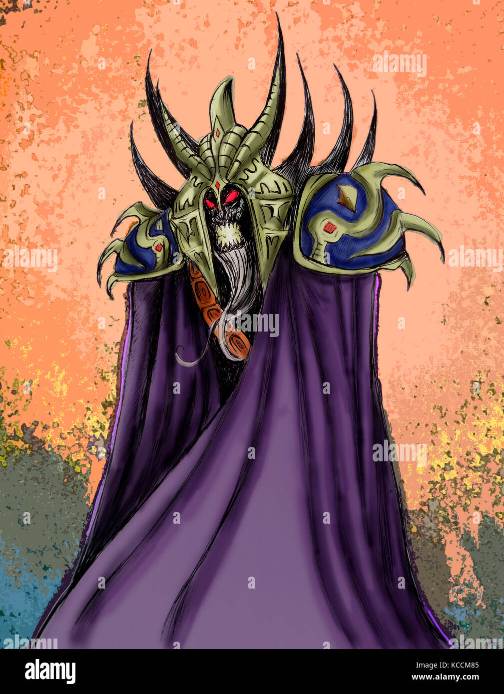 Illustration of a devillish creature Stock Photo - Alamy