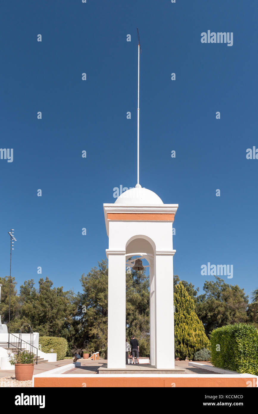 STAMPRIET, NAMIBIA - JULY 5, 2017: The belfry and bell of the Dutch ...