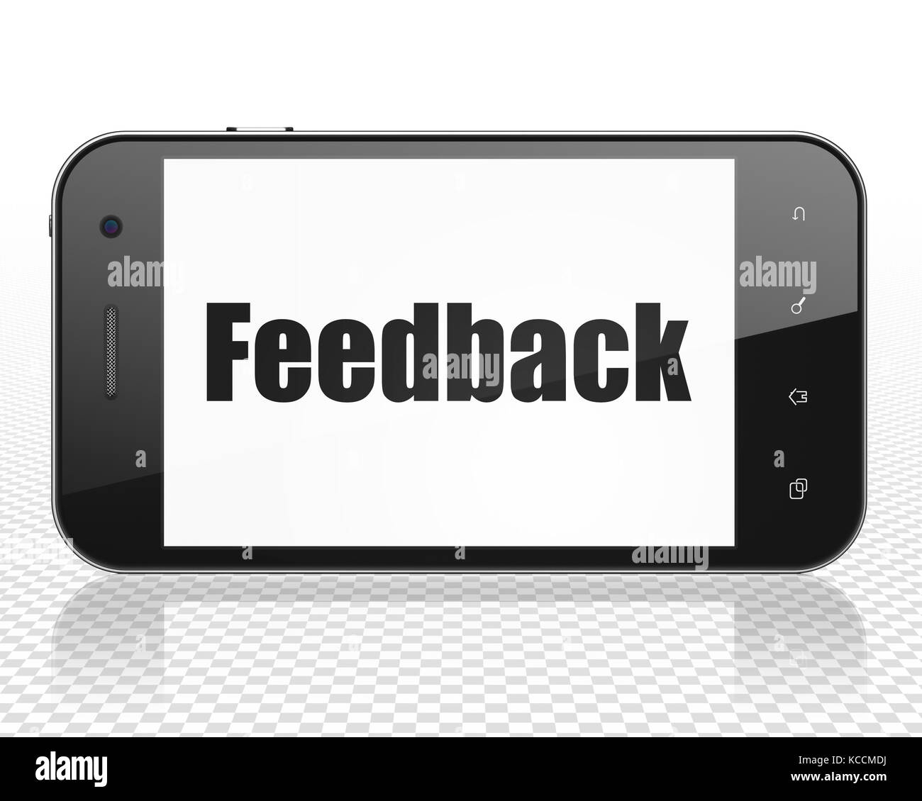 Business concept: Smartphone with Feedback on display Stock Photo - Alamy