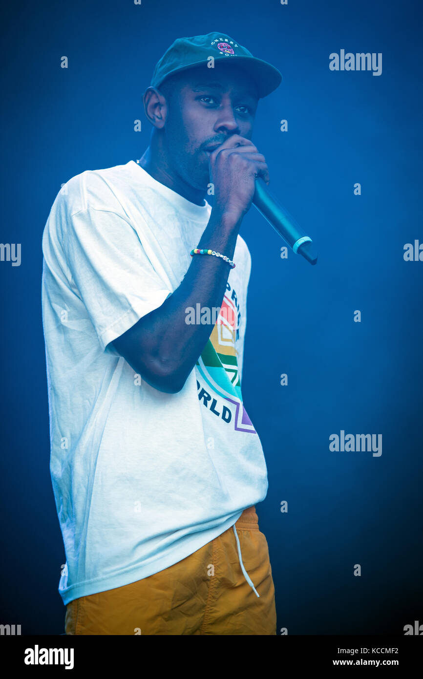 The American rapper and record producer Tyler, the Creator performs a ...