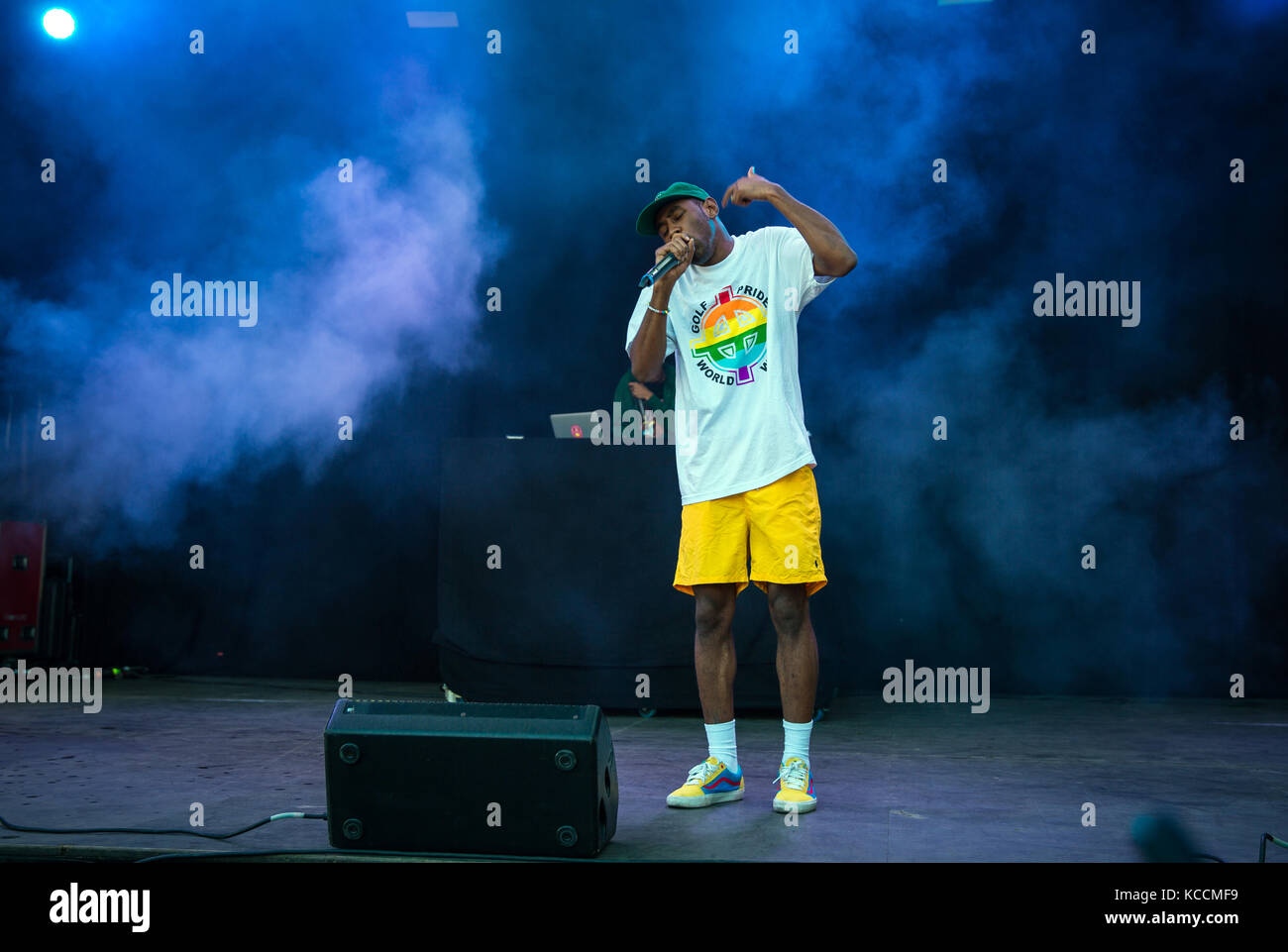 The American rapper and record producer Tyler, the Creator performs a ...