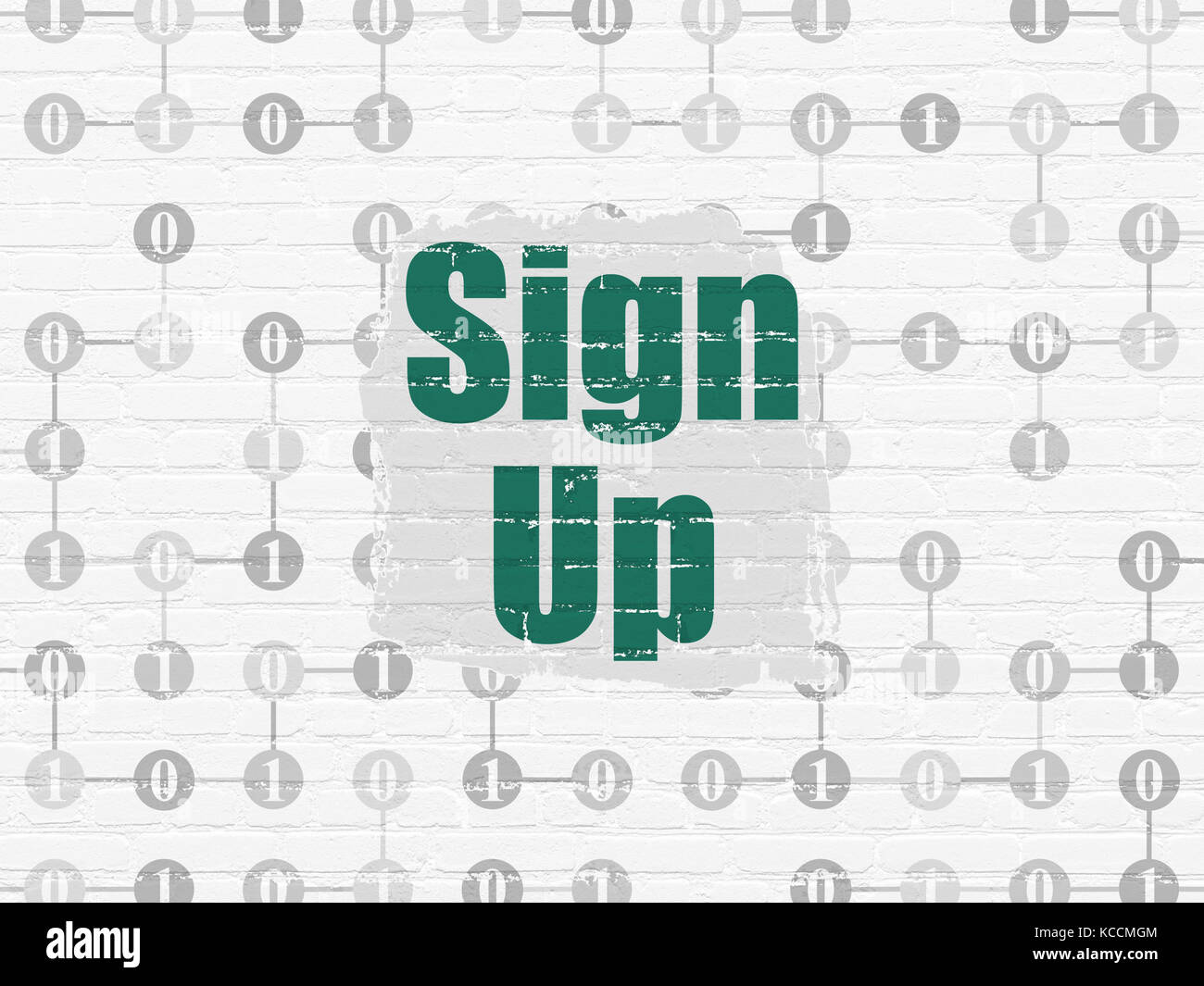 Web development concept: Sign Up on wall background Stock Photo - Alamy