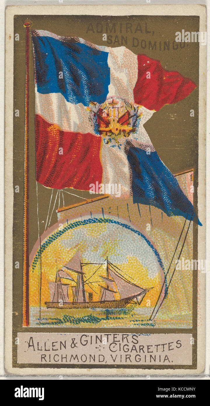 Admiral, San Domingo, from the Naval Flags series (N17) for Allen ...