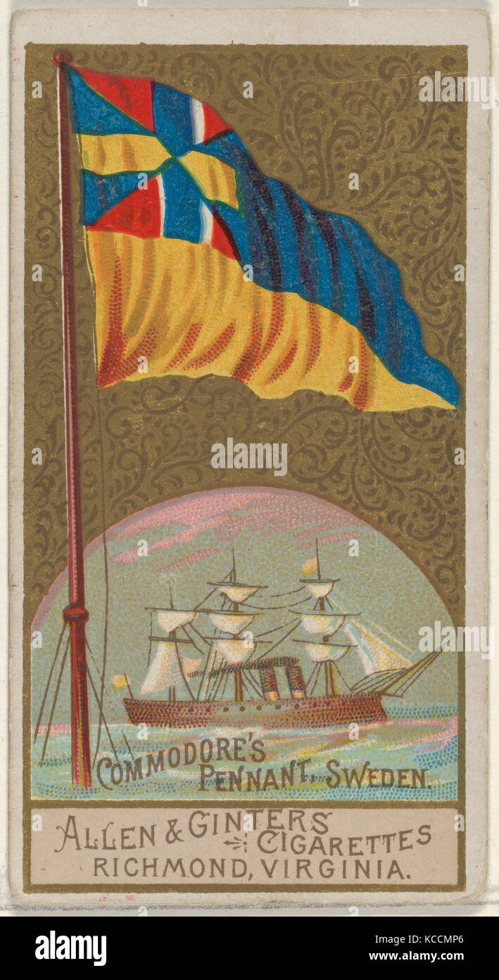 Commodore's Pennant, Sweden, from the Naval Flags series (N17) for ...