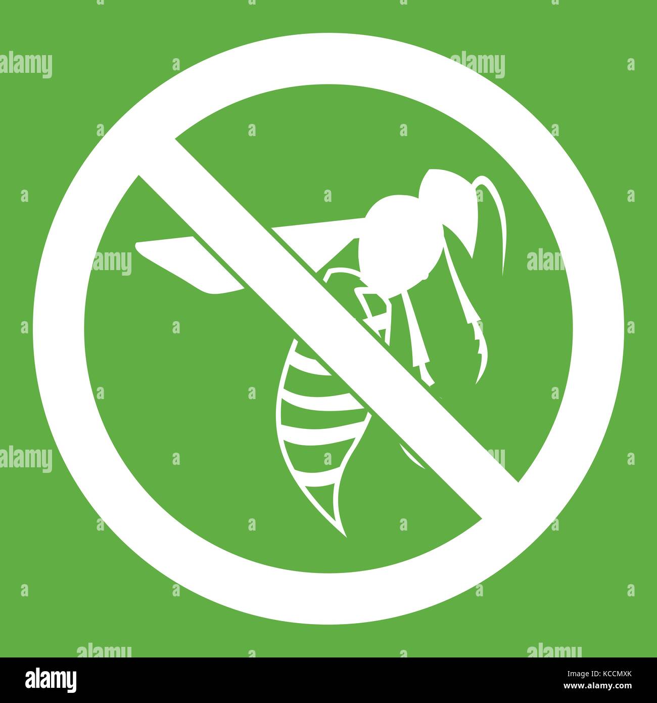 No wasp sign icon green Stock Vector Image & Art - Alamy