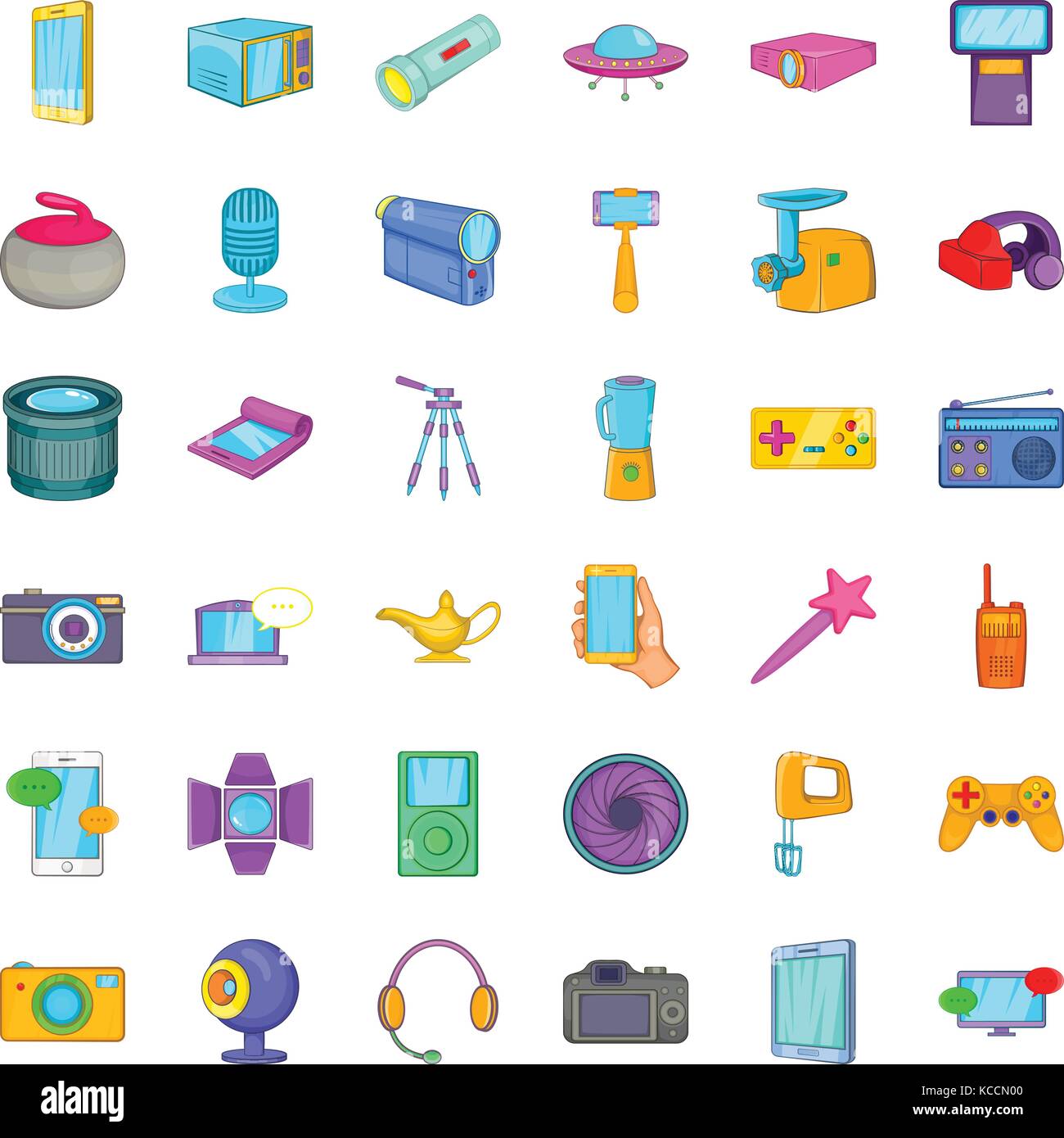 Gadget icons set, cartoon style Stock Vector Image & Art - Alamy