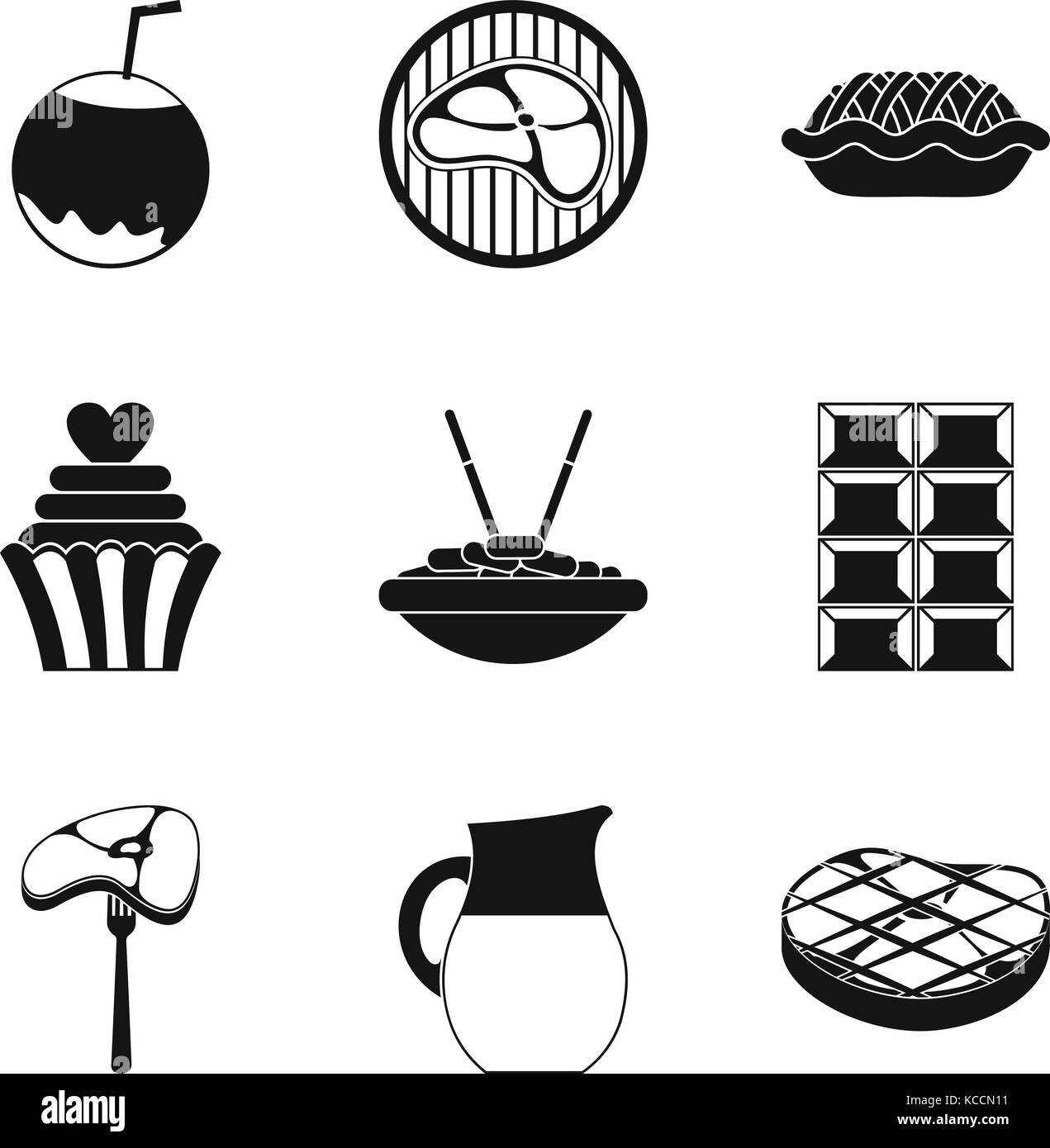 Stodge icons set, simple style Stock Vector Image & Art - Alamy