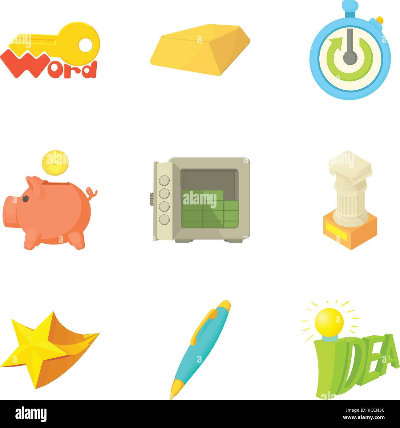 Man set saving management Stock Vector Images - Alamy