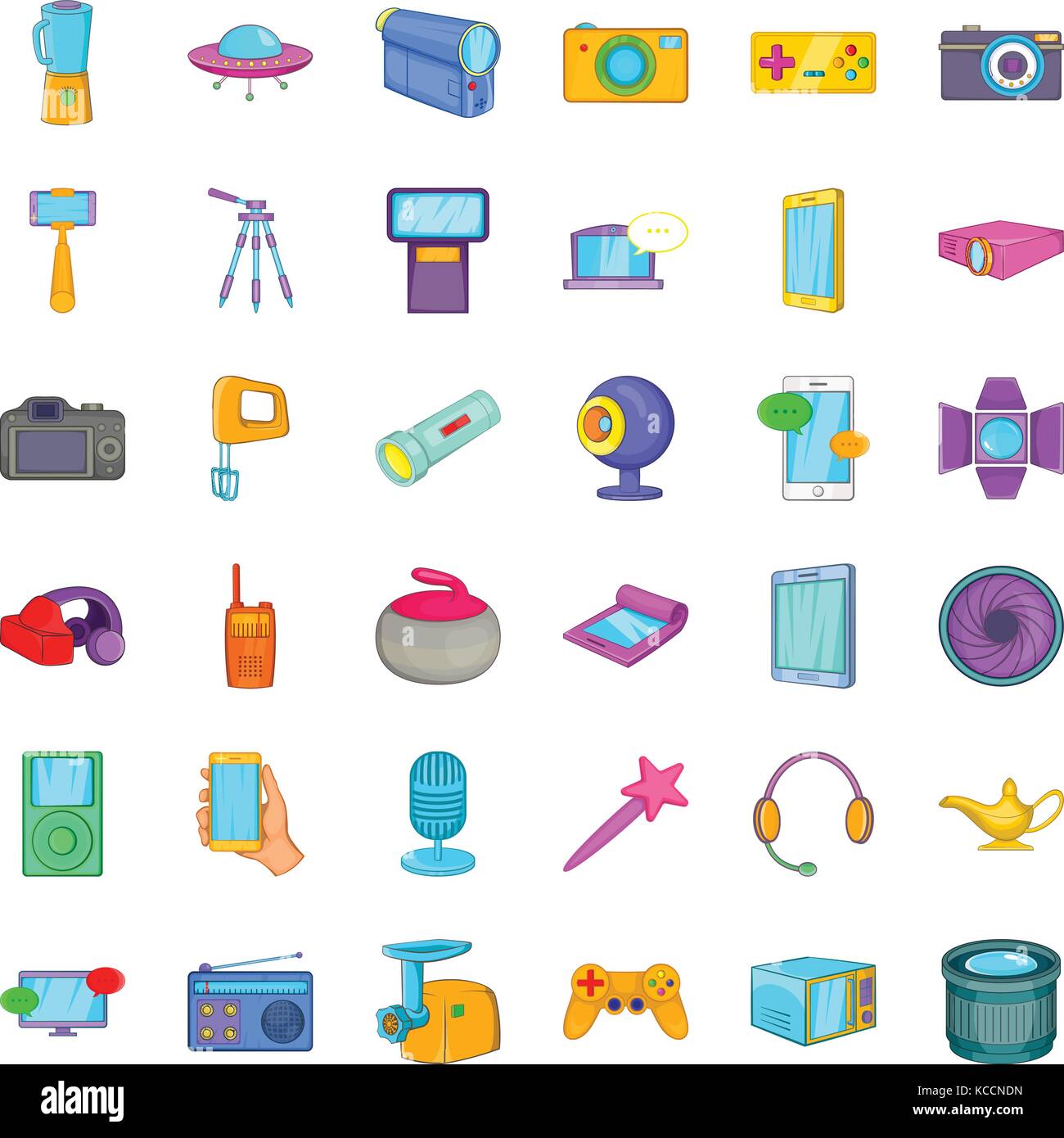 Touch icons set, cartoon style Stock Vector Image & Art - Alamy