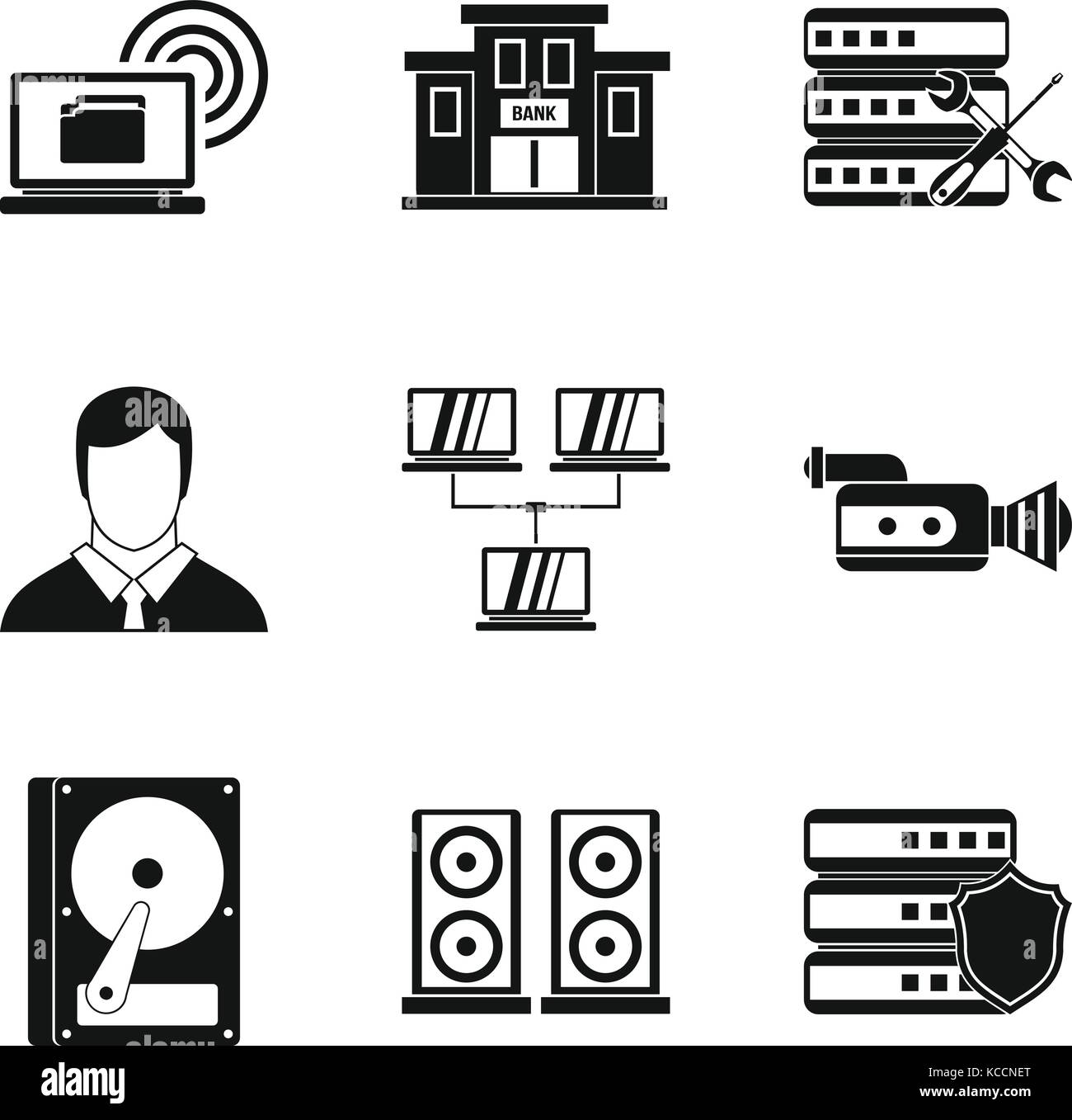 Registration icons set, simple style Stock Vector Image & Art - Alamy