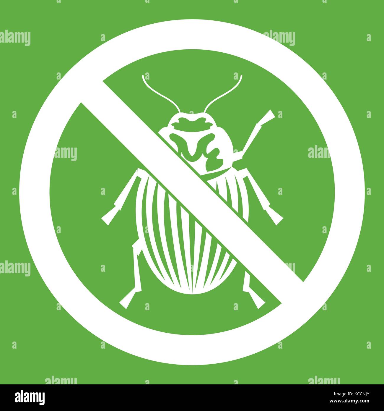 No potato beetle sign icon green Stock Vector Image & Art - Alamy