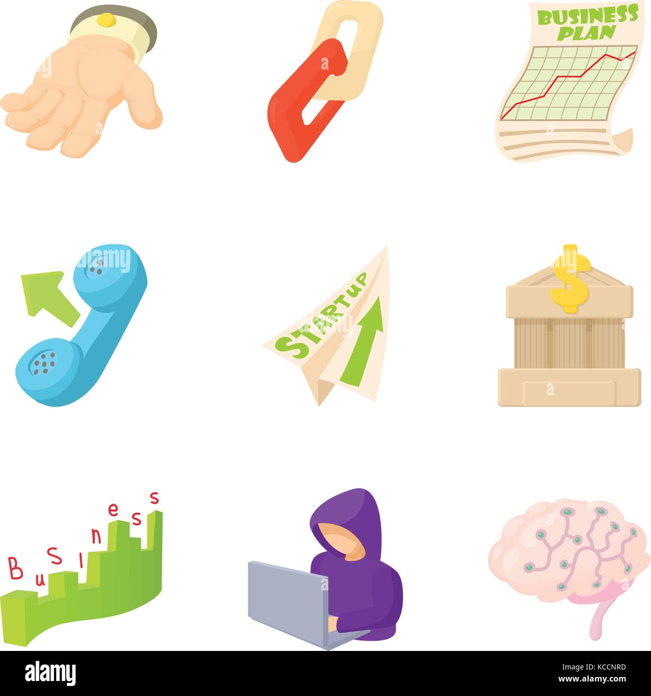 Annual income icons set, cartoon style Stock Vector Image & Art - Alamy