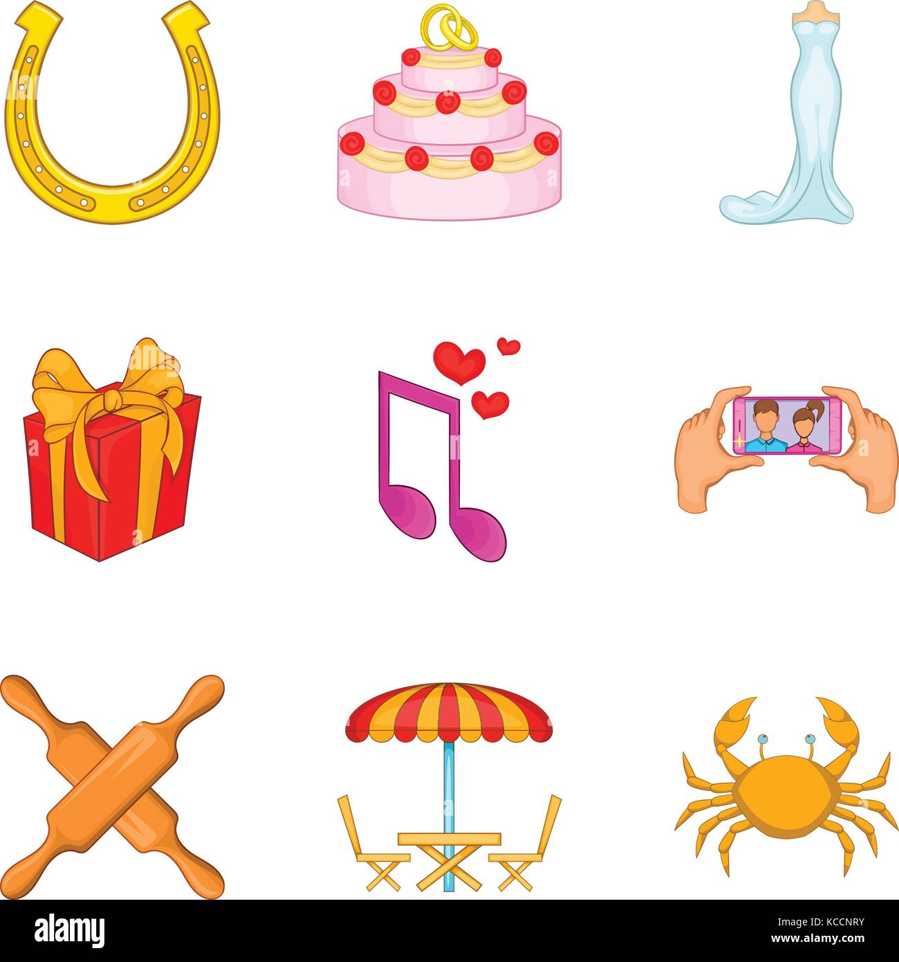 Treat icons set, cartoon style Stock Vector Image & Art - Alamy