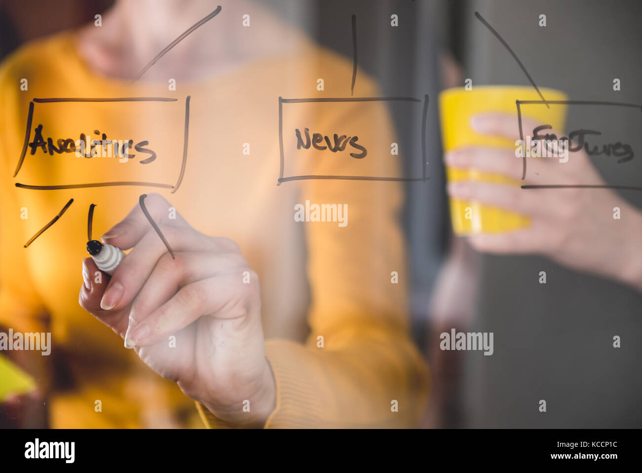 Glass whiteboard hi-res stock photography and images - Alamy