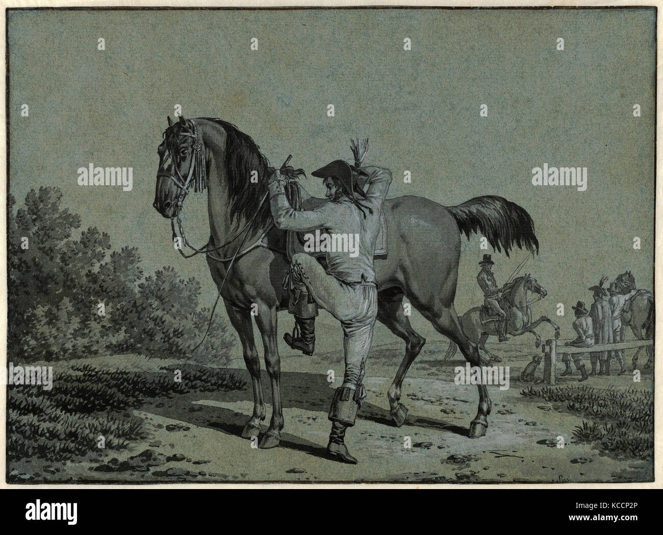 Drawings and Prints, Drawing, Man Mounting a Horse, Artist, Jacques ...