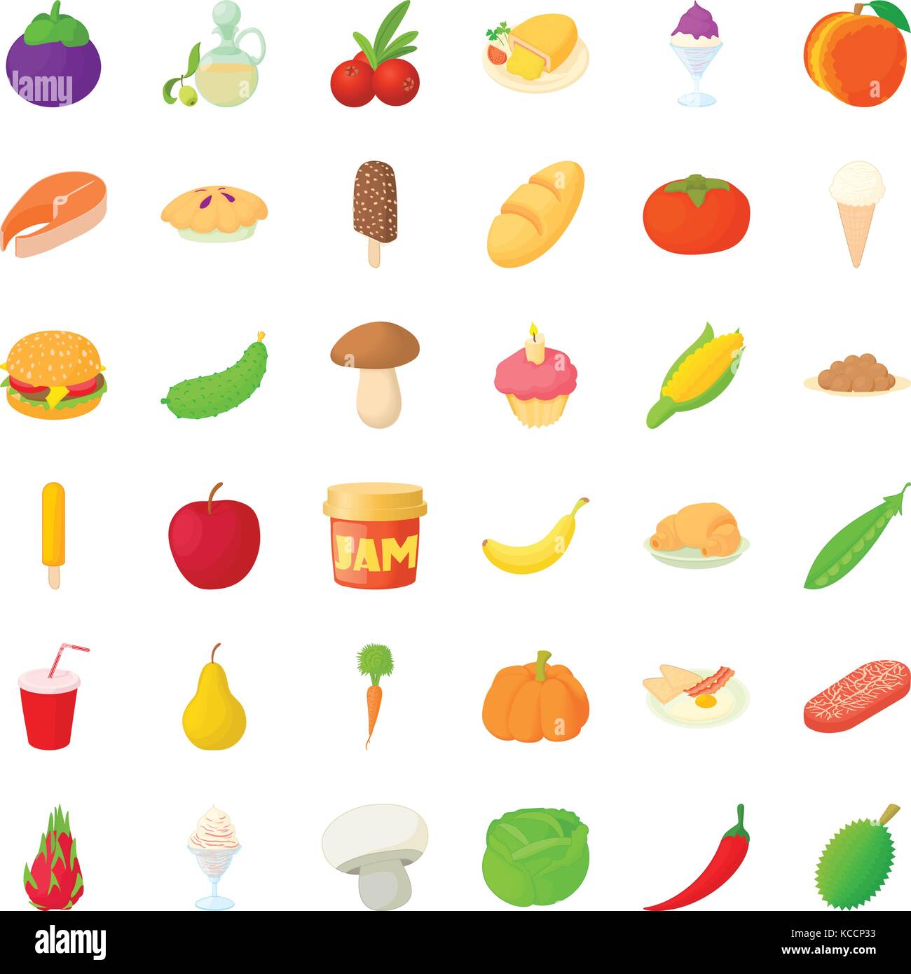 Jam icons set, cartoon style Stock Vector Image & Art - Alamy