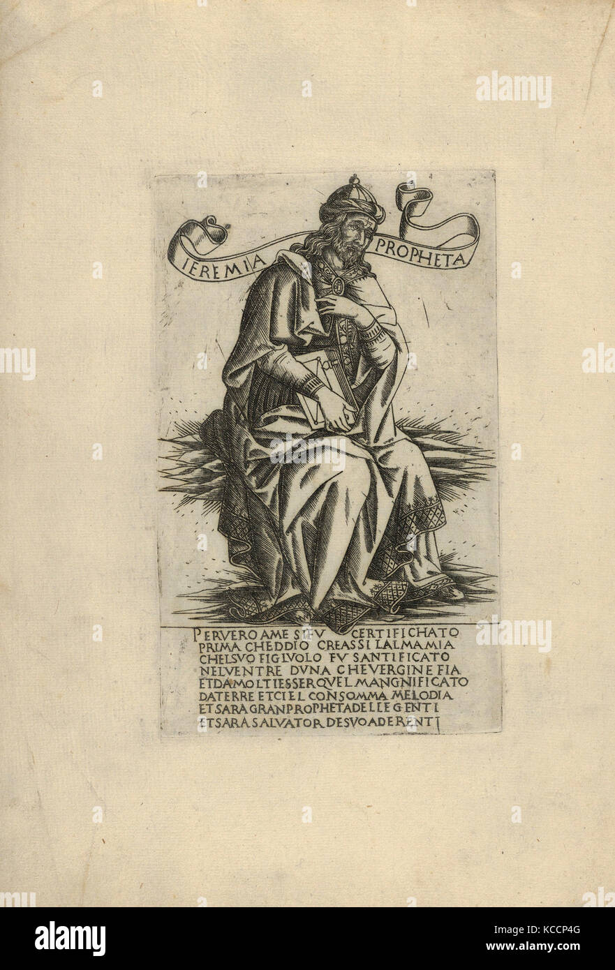 Drawings and Prints, Print, The Prophet Jeremiah, Prophets and Sibyls ...