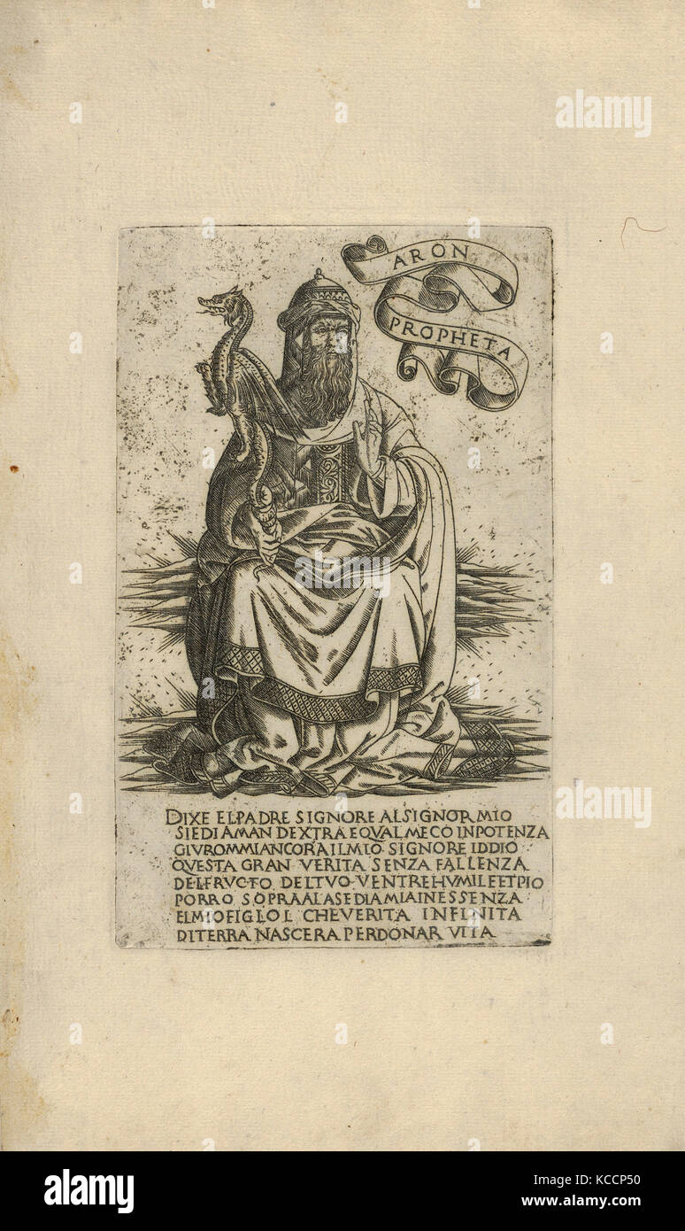 Drawings and Prints, Print, The Prophet Aaron, from Prophets and Sibyls ...